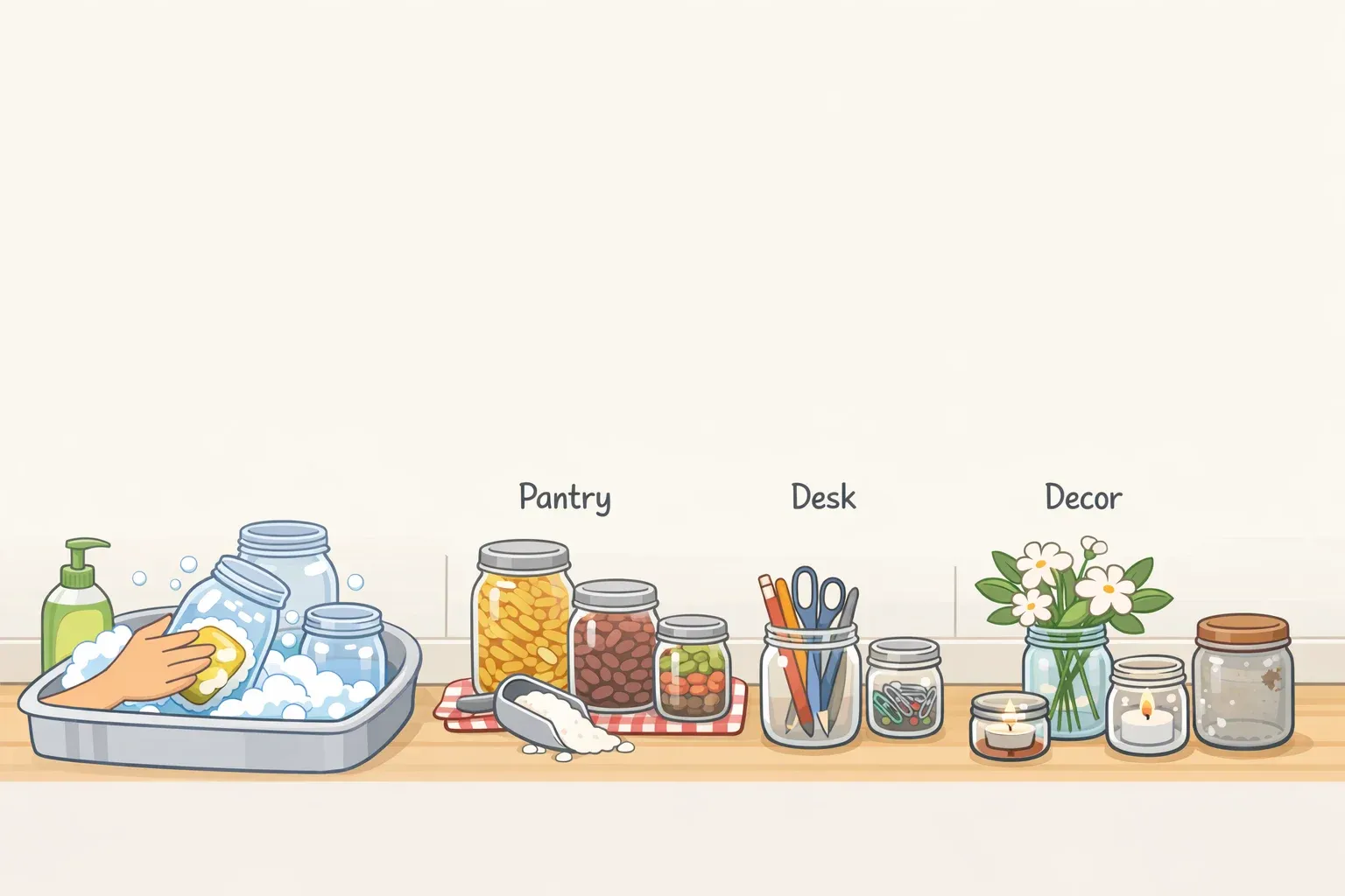 Ways to Reuse Old Mason Jars: 15 Practical Ideas by Jar Size
