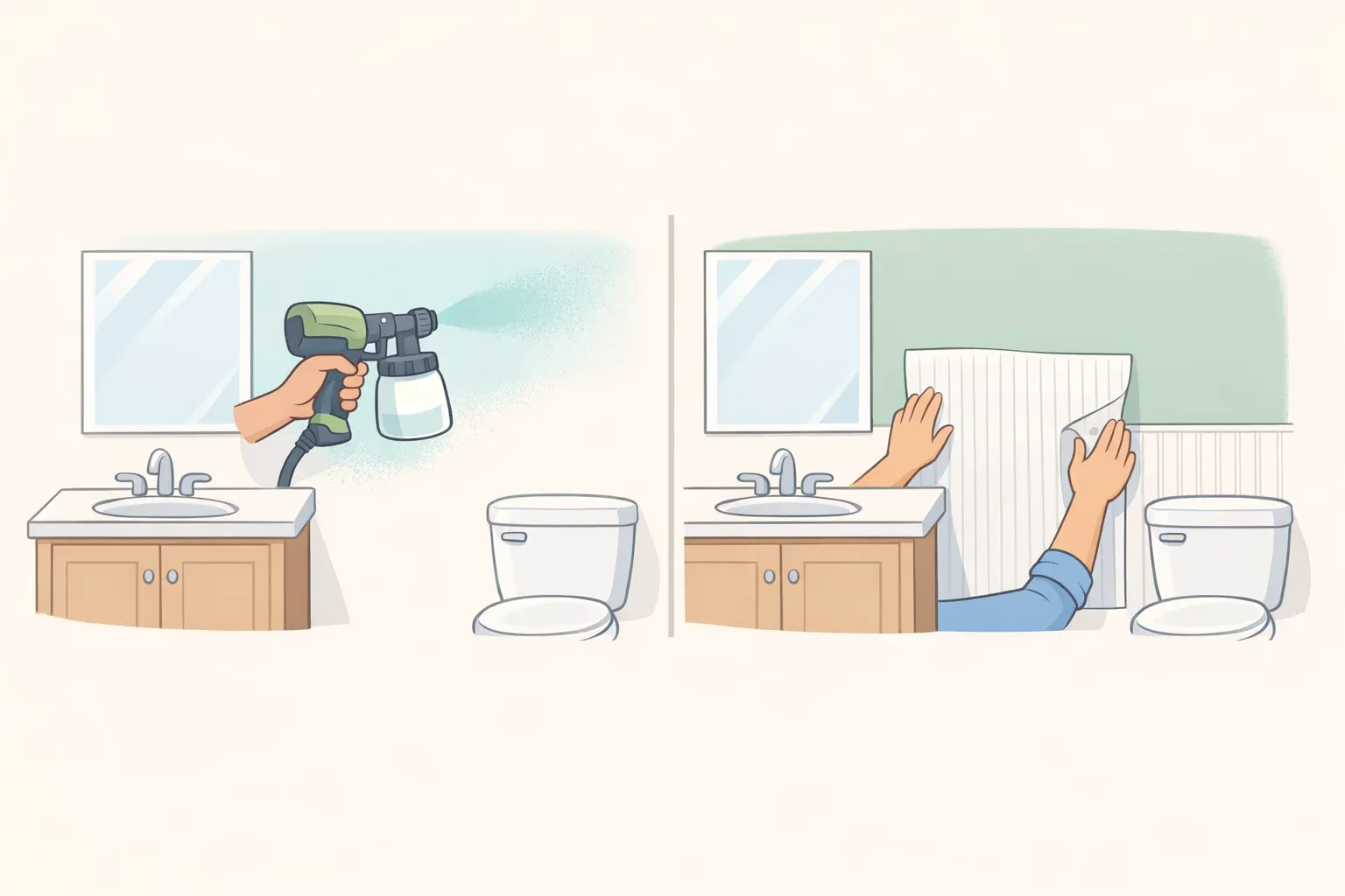 Budget Bathroom Accent Wall Ideas: 2 Real Makeovers for $150 or Less